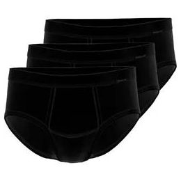 Slip Ammann "3er Pack Slip mit Eingriff Day Classic / Feinripp Premium", Herren, Gr. 8, schwarz, Obermaterial: 100% Baumwolle CO., Unterhosen Slip