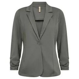 Blusenblazer soyaconcept "Soya Concept Blazer SC-SIHAM 97", Damen, Gr. M, 7390 misty, Obermaterial: 95% Polyester, 5% Elasthan, Blazer Blusenblazer