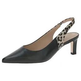 Slingpumps Peter Kaiser "Peter Kaiser Pumps Leder", Damen, Gr. 36, schwarz, Leder, Schuhe Slingpumps