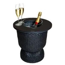 Beistelltisch COOTAB COOLER TABLE "3-in-1 Loungetisch mit Acryl-K&uuml;hler Paris 43 cm", schwarz, B:41cm H:43cm T:41cm, Tische, Beistelltisch, Wetterfest, Pflegeleicht, Hitzebest&auml;ndig