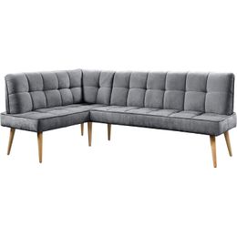 Eckbank, B:234cm H:95cm T:156cmantrazith, exxpo - SOFA FASHION, 100% PES, Esszimmer, Sitzb&auml;nke, "Latte", moderne Sitz- und R&uuml;ckensteppung, bequem und
