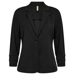 Blusenblazer soyaconcept "Soya Concept Blazer SC-SIHAM 97", Damen, Gr. L, 9999 schwarz, Obermaterial: 95% Polyester, 5% Elasthan, Blazer Blusenblazer