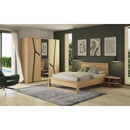 Schlafzimmer-Set GAMI "ALANA", eiche artisan nachbildung, Eiche Artisan Nachbildung + ohne Matratze, B/H: 160cm x 200cm, Eiche Artisan Nachbildung, Holzwerkstoff, Schlafzimmerm&ouml;bel-Sets, Ein elegantes und funktionales Schlafzimmer