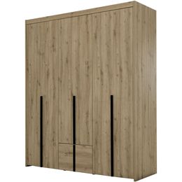 Kleiderschrank GAMI "TREVOR", eiche artisan nachbildung, B:181cm H:215cm T:60cm, Holzwerkstoff, Schr&auml;nke, Kleiderschrank, Praktischer Stauraum mit gro&szlig;er Kapazit&auml;t