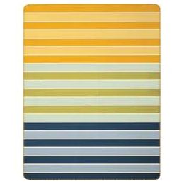 Wohndecke Biederlack "Wohndecke Duo Line", multicolor, B:150cm L:200cm, Baumwolle, Polyacryl, Polyester, Wohndecken, Wohndecke, zwei unterschiedlich dessinierten Seiten mit Zierstich