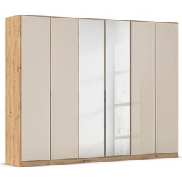 Dreht&uuml;renschrank OTTO HOME "Kleiderschrank Kleiderschr&auml;nke Schrank Garderobe AGORDO mit Glasfront", eiche artisan, glas beige (champagner), B:271cm H:210cm T:54cm, Holzwerkstoff, Schr&auml;nke, Dreht&uuml;renschrank, durchdachte Innenausstattung, in 8 Breiten und 2 H&ouml;hen MADE IN GERMANY