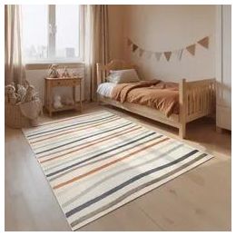 Kinderteppich Hanse Home "Linnea", creme multifarben, B:200cm H:10mm L:290cm, Polypropylen, Teppiche, Kinderteppich, Pflegeleicht, Weich, Kinderzimmer, Spielteppich, Spielunterlage