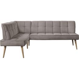 Eckbank, B:234cm H:95cm T:156cmlatte, exxpo - SOFA FASHION, 94% PES, 6% NY, Esszimmer, Sitzb&auml;nke, "Latte", moderne Sitz- und R&uuml;ckensteppung, bequem