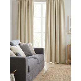 Vorhang WIRTH "Sunday" Gr. 1, beige (creme), B:141cm H:141cm, Jacquard, Baumwolle, Polyester, Gardinen, nach Ma&szlig;