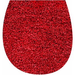 Badematte Grund, rot, WC-Deckelbezug (47cm x 50cm), 1 Stk., Badematten, Badematte