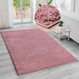 Hochflor-Teppich Bruno Banani "Shaggy Soft" Gr. 7, lila (flieder), B:240cm H:30mm L:320cm, Kunstfaser, Teppiche, gewebt, Uni Farben, besonders weich und kuschelig, Kundenliebling