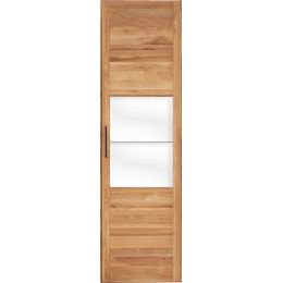 Kleiderschrank Home Affaire "Chamara", beige (natur), B:63cm H:218cm T:65cm, Schr&auml;nke, Kleiderschrank, aus massivem Eichenholz, in unterschiedlichen Breiten, H&ouml;he 218 cm