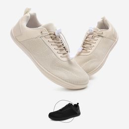 Barfu&szlig;schuh DOTALES "Citystep Barfu&szlig;schuhe Damen & Herren Barfu&szlig; Sneaker", Damen, Gr. 38, Normalschaft, beige, Kunstfaser, Polyurethan, Schuhe Barfu&szlig;schuh, Minimalschuhe