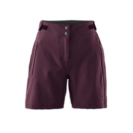Fahrradhose Gonso "Adventure Super Shorts W", Damen, Gr. 34, Normalgr&ouml;&szlig;en, dunkelrot, 86% Polyester, 14% Elasthan, Hosen Fahrradhose, Damen Bike-Shorts, Innenhose mit Sitzpolster, Radhose mit Komfortbund
