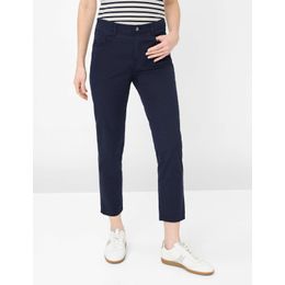 5-Pocket-Hose Brax "Style CAROLA S", Damen, Gr. 40L80, Langgr&ouml;&szlig;en, navy, Web, 78% Baumwolle, 19% Lyocell, 3% Elasthan, Hosen 5-Pocket-Hose