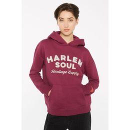 Harlem Soul Damen Kapuzensweatshirtgrape, Gr. XS, bestickt, Sweatware, Material: 65% Baumwolle, 35% Polyester, Sweatshirts, mit Baumwolle