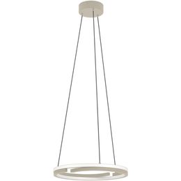 Eglo H&auml;ngeleuchte "MEZZOMONTE Pendellampe - Alu, Stahl - LED - 40W - IP20", sandfarben, 1, &Oslash; 48cm H: 110cm, 1 Stk., Leuchten, H&auml;ngelampe, Deckenlampe, Wohnzimmer, Esszimmer, H110 x &Oslash;48 cm, H&auml;ngeleuchte