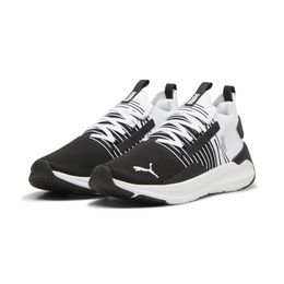 Laufschuh Puma "SOFTRIDE Symmetry Fuzion Laufschuhe Herren", Herren, Gr. 43, schwarz cool schwarz gray wei&szlig;, Obermaterial: Textil, Synthetik. Futter: Textil. Innensohle: Textil. Laufsohle: Gummi, Synthetik, Schuhe Laufschuh