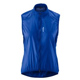 Funktionsweste Gonso "Road Vest Wind W", Damen, Gr. 38, blau (dunkelblau), 100% Polyester, Westen Funktionsweste, Damen Weste, atmungsaktive Radweste, leichte Windweste, Tight Fit