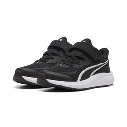 Sneaker Puma "Skyrocket 2 Sneakers Kinder", Damen, Gr. 28, schwarz, wei&szlig; silber metallic, Obermaterial: Textil, Synthetik; Futter: Textil; Innensohle: Textil; Laufsohle: Gummi, Synthetik, Schuhe Sneaker
