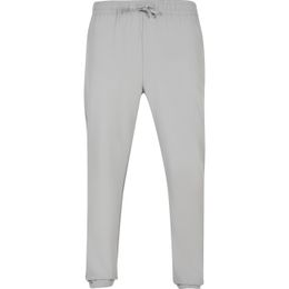 Stoffhose Urban Classics "Urban Classics Herren Tapered Jogger Pants", Herren, Gr. XXL, US-Gr&ouml;&szlig;en, lightasphalt, 75% Polyester, 19% Viskose, 6% Elasthan, unifarben, normal, Hosen Stoffhose