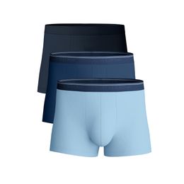 Calida Herren Boxershorts "Natural Benefit", Gr. Latlantic blau, Single Jersey, Obermaterial: 95% Baumwolle, 5% Elasthan, Unterhosen, Single