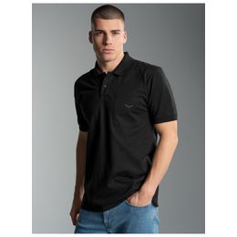 Poloshirt TRIGEMA "TRIGEMA Polohemd mit Brusttasche", Herren, Gr. 5XL, schwarz, Piqu&eacute;, 100% Baumwolle, Basic, normal, ohne Ausschnitt, Shirts
