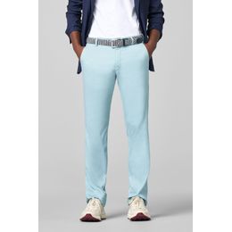 Chinos MEYER "ROMA Art.1-5070", Herren, Gr. 27, Normalgr&ouml;&szlig;en, blau (aqua), 96% Baumwolle, 4% Elasthan, unifarben, regular fit lang, Hosen, mit buntgewebtem Innenfutter