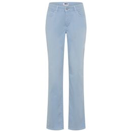 Stretch-Jeans MAC "Melanie", Damen, Gr. 38, L&auml;nge 34, cashmere blau, Denim/Jeans, Obermaterial: 88% Baumwolle, 8% Elastomultiester, 4% Elasthan, figurbetont normal, Jeans, Gerade geschnitten, Topseller