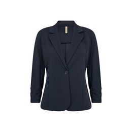 Blusenblazer soyaconcept "Soya Concept Blazer SC-SIHAM 97", Damen, Gr. L, 6910 navy, Obermaterial: 95% Polyester, 5% Elasthan, Blazer Blusenblazer