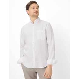 Leinenhemd Brax "Style DANIEL", Herren, Gr. XL, Normalgr&ouml;&szlig;en, wei&szlig;, Web, 100% Leinen, Hemden