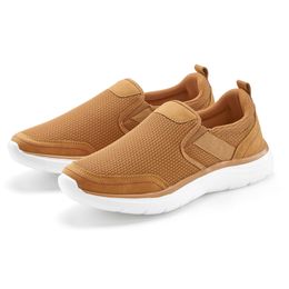 Sneaker AUTHENTIC LE JOGGER "Slipper, Halbschuhe, Freizeitschuhe, Turnschuh", Herren, Gr. 45, braun (camelfarben), Obermaterial: 100% Textilmaterial. Decksohle: 100% Textilmaterial. Futter: 100% Textilmaterial. Laufsohle: 100% Synthetik, unifarben, Basic, Schuhe Sneaker, zum Reinschl&uuml;pfen Unisex VEGAN