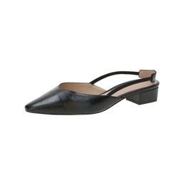 Slingpumps Peter Kaiser "Peter Kaiser Pumps Nappaleder", Damen, Gr. 38, schwarz, Nappaleder, Schuhe Slingpumps