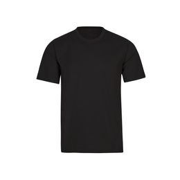 T-Shirt TRIGEMA "TRIGEMA T-Shirt DELUXE Baumwolle", Damen, Gr. 4XL, schwarz, Single Jersey, 100% Baumwolle, Basic, lang, Rundhals, Shirts T-Shirt
