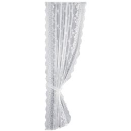 Weckbrodt-Gardinen Vorhang WECKBRODT "Siena" Gr. 5, wei&szlig;, B:130cm H:245cm, Jacquard, Polyester, Gardinen, Jacquard, halbtransparent, Bord&uuml;re, mit Raffhalter, Gardine, Store