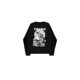 Sweater Alpha Industries "Japan Wave Warrior Sweatshirt", Herren, Gr. XXL, schwarz-wei&szlig; (schwarz, wei&szlig;), Obermaterial: 70% Baumwolle, 30% Polyester, normal, Sweatshirts Sweater