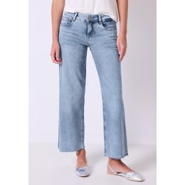 Gerade Jeans STREET ONE STUDIO, Damen, Gr. 32, L&auml;nge 28, blau (light blau wash), Jeans, 85% Baumwolle, 9% Polyester, 4% Elastomultiester, 2% Elasthan, unifarben, lang, Jeans, aus Baumwolle mit Stretchanteil