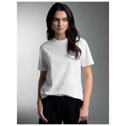 T-Shirt TRIGEMA "TRIGEMA Relaxed Fit T-Shirt", Damen, Gr. L, wei&szlig;, 100% Baumwolle, Basic, Shirts T-Shirt