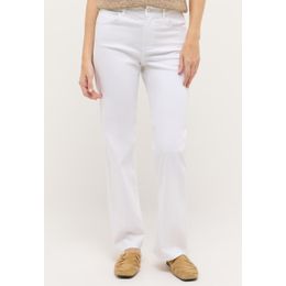 Straight-Jeans Angels "Lara", Damen, Gr. 38, L&auml;nge 32, wei&szlig;, Denim/Jeans, Obermaterial: 89% Baumwolle, 8% Polyester, 3% Elasthan, Jeans Straight-Jeans, Wide Leg