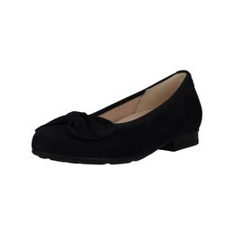 Ballerina Gabor COMFORT "Gabor Comfort Ballerinas Veloursleder", Damen, Gr. 38,5, dunkelblau, Veloursleder, Schuhe Ballerina
