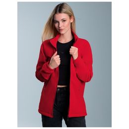 Fleecejacke TRIGEMA "TRIGEMA Fleecejacke", Damen, Gr. L, braun (kirsch), 100% Polyester, Jacken Fleecejacke