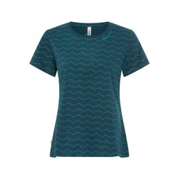 Kurzarmshirt Ragwear "MINTTA ZIG ZAG O", Damen, Gr. L, dunkelgr&uuml;n, Shirts, mit Logoschriftzug