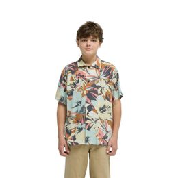 Strandshirt Quiksilver "Safe Paradise", Jungen, Gr. 10, garden glade interact floral, Obermaterial: 100% Viskose;, Shirts