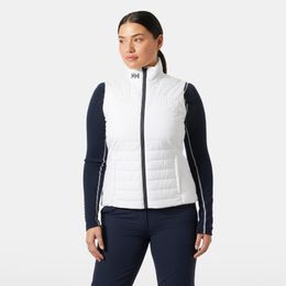 Steppweste Helly Hansen "W CREW INSULATOR VEST 2.0", Damen, Gr. S, wei&szlig;, Web, Obermaterial: 100% Polyester. Futter: 100% Polyester. Wattierung: 100% Polyester, unifarben, figurumspielend h&uuml;ftlang, Westen Steppweste, f&uuml;r Outdoor- und Streetwear-Anl&auml;sse, Wind- und wasserabweisend