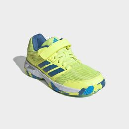 Hallenschuh adidas Performance "SPEEDCOURT INDOOR KIDS", M&auml;dchen, Gr. 36, hi, res gelb, dusky ink, lucid aquamarine, Synthetik, Textil, Schuhe Hallenschuh, geeignet f&uuml;r jeden Hallensport, Indoorschuhe f&uuml;r Kinder & Jugendliche