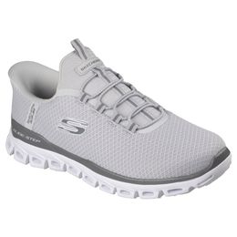 Slip-On Sneaker Skechers "GLIDE-STEP", Herren, Gr. 39, hellgrau, Mesh, sportlich, Schuhe, Schlupfschuh, Freizeitschuh, Trainingsschuh mit praktischem Gummizug