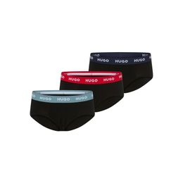 Hipster HUGO UNDERWEAR "HIPBRIEF TRIPL", Herren, Gr. M (50), 3 Stk., charcoal 011, Jersey, Obermaterial: 95% Baumwolle, 5% Elasthan, k&ouml;rpernah, Unterhosen, mit elastischem Bund