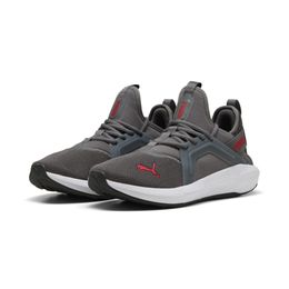 Laufschuh Puma "Softride Enzo 5 Laufschuhe Erwachsene", Damen, Gr. 37,5, grau (cool schwarz gray for all time rot wei&szlig;), Obermaterial: Synthetik, Textil. Futter: Textil. Innensohle: Textil. Laufsohle: Gummi, Schuhe Laufschuh