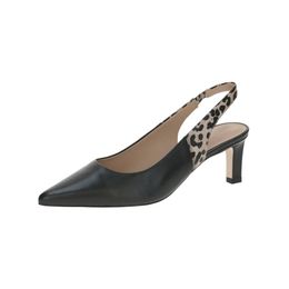 Slingpumps Peter Kaiser "Peter Kaiser Pumps Leder", Damen, Gr. 38, schwarz, Leder, Schuhe Slingpumps