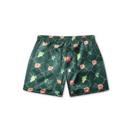 PAS DE MONACO Herren Shorts "Pas De Monaco FRUIT MONOGRAM SHORTS"forest, Gr. L, 100% Polyester, Hosen